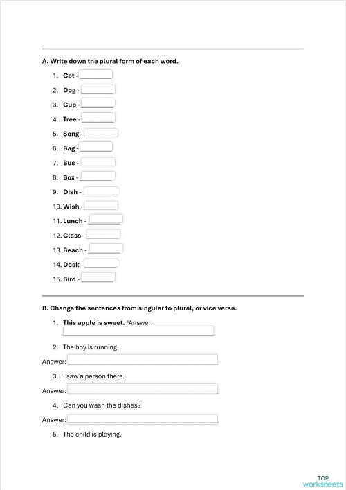 Word-building - verbs to nouns. Interactive worksheet | TopWorksheets