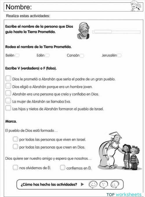 Abraham. Ficha interactiva | TopWorksheets