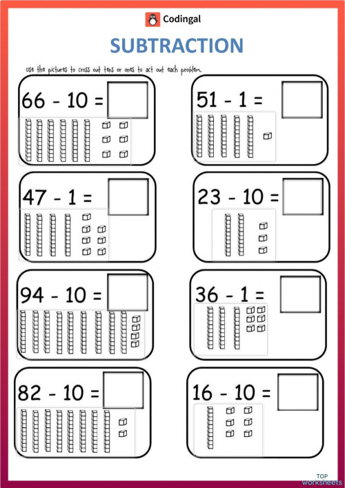 M_G01M07L23_WC01_Introduction_to_Subtraction_of_Two-Digit_Numbers_1. Interactive worksheet ...