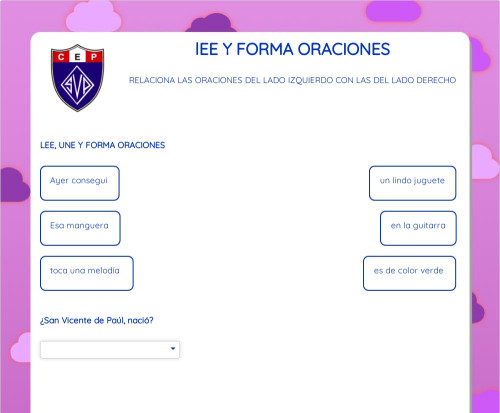 lEE Y FORMA ORACIONES. Ficha interactiva | TopWorksheets