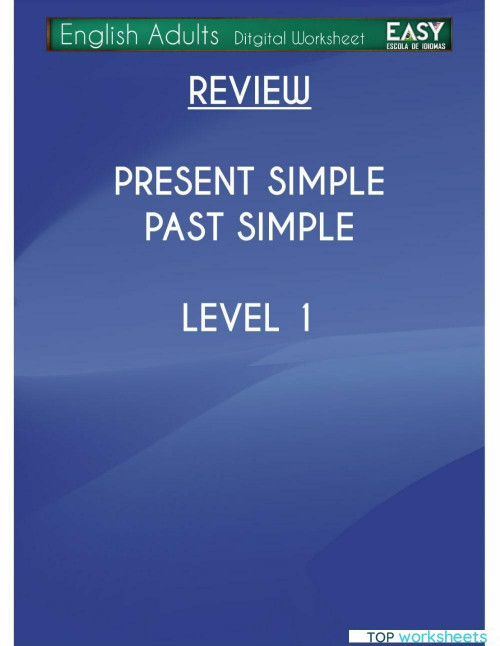 Review Present Simple - Past Simple Level 1. Interactive worksheet ...