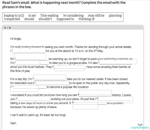 future forms. Interactive worksheet | TopWorksheets