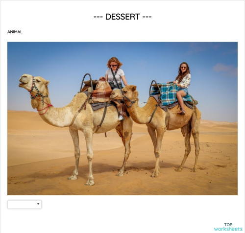 DESSERT ---. Interactive worksheet | TopWorksheets