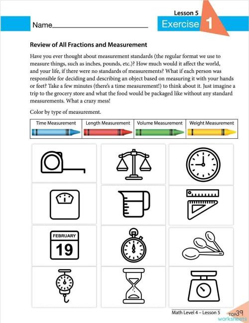 Lesson 5: Exercise 1 Pg 39. Interactive worksheet | TopWorksheets