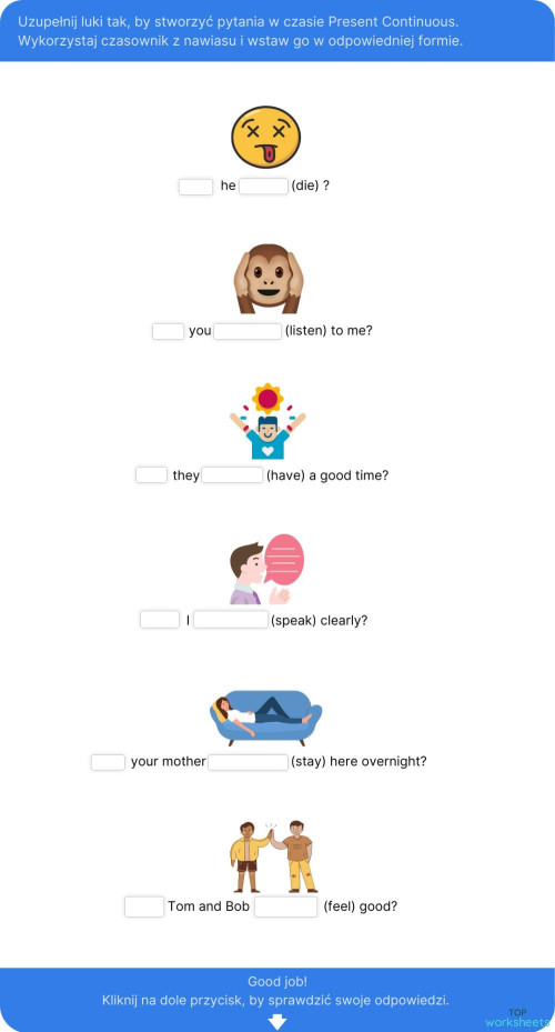 gramar - present cont pyt - 1. Interactive worksheet | TopWorksheets