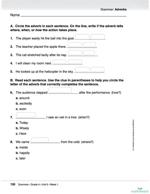 grade 3 Adverbs. Interactive worksheet | TopWorksheets