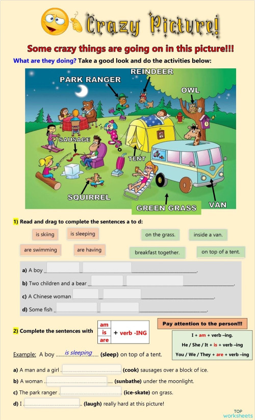 What are they doing in this crazy picture??. Interactive worksheet ...