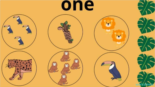 animals-number one_k1_19/09. Interactive worksheet | TopWorksheets
