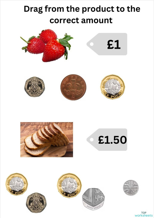 Money: interactive worksheets and online exercises | TopWorksheets