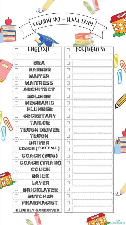 A1 Vocabulary - Pages 25 to 39. Interactive worksheet | TopWorksheets