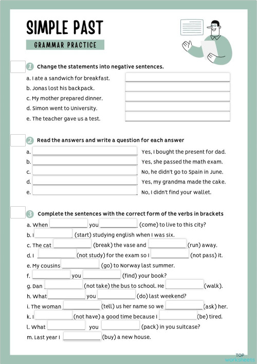 Past Simple: interactive worksheets and online exercises | TopWorksheets