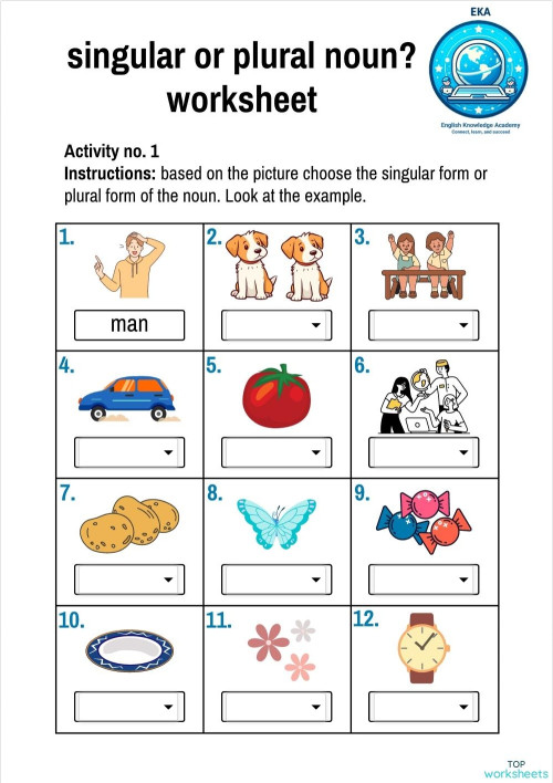 singular or plural noun? worksheet. Interactive worksheet | TopWorksheets