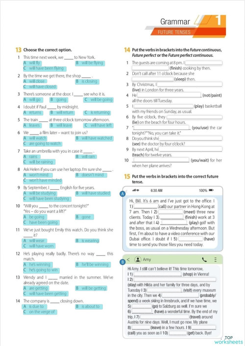 Matura B2 Booster Future forms. Interactive worksheet | TopWorksheets