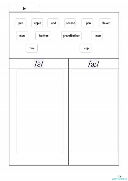 table e or a. Interactive worksheet | TopWorksheets