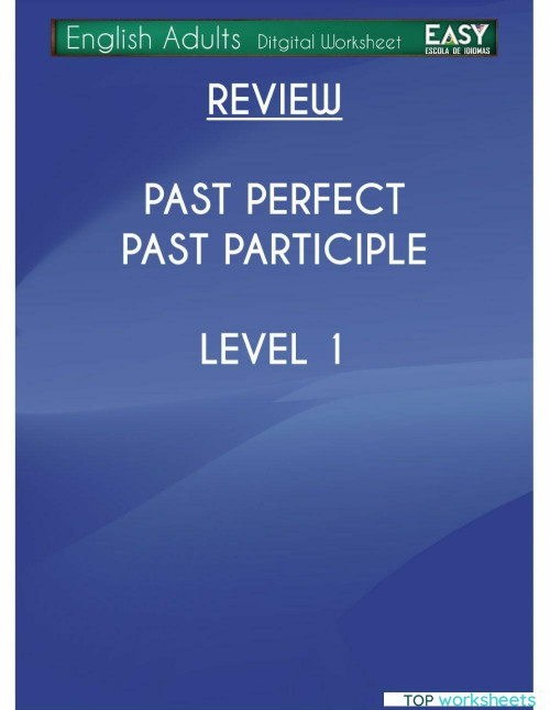 V 1.0 - Review: Past Perfect & Past Participle. Interactive worksheet ...