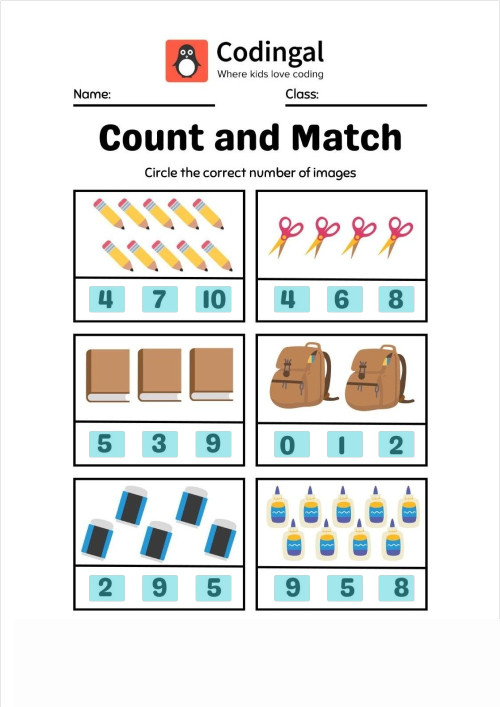 M_G01T01_WC01_Counting Numbers. Interactive worksheet | TopWorksheets