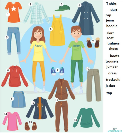Go getter 1 Clothes. Interactive worksheet | TopWorksheets