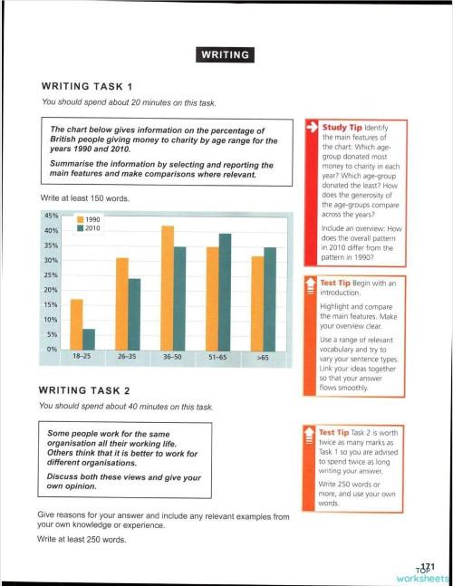 Starters - Reading and Writing - Sample Test 1. Interactive worksheet ...