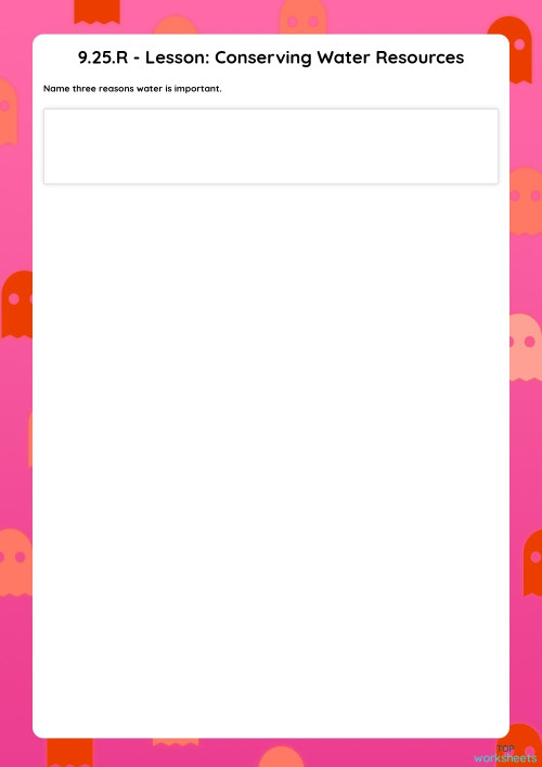 9.25.R - Lesson: Conserving Water Resources. Interactive worksheet ...