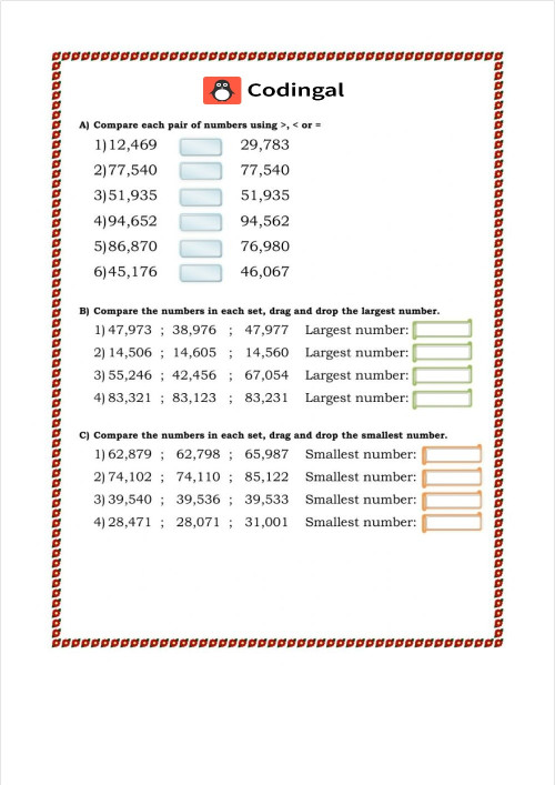 M_G04T02_WC04_Compare and order. Interactive worksheet | TopWorksheets