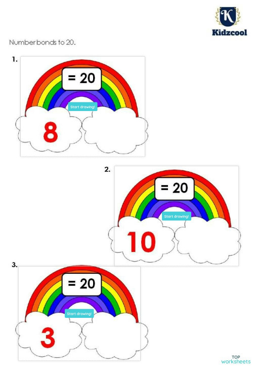 L2 - 6_2 Number bonds of 20. Interactive worksheet | TopWorksheets