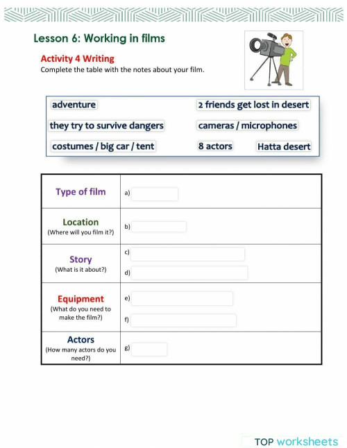 Access 8 - Unit 9 - Lesson 6 - Act 4a. Interactive worksheet ...