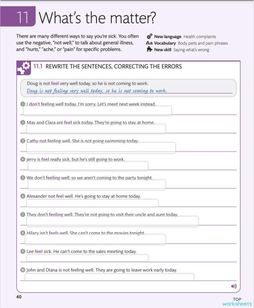 what's the matter?3. Interactive worksheet | TopWorksheets