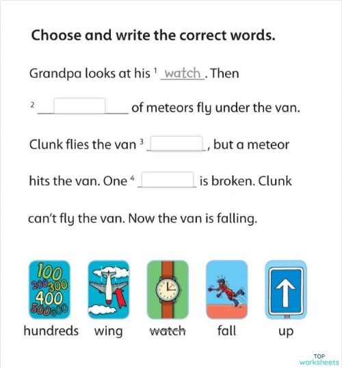 Clunk in space part 4. Interactive worksheet | TopWorksheets