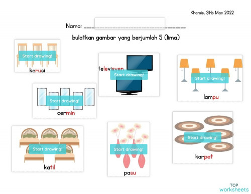 Pra-Sekolah: interactive worksheets and online exercises | TopWorksheets