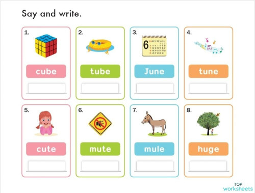 long u part 2. Interactive worksheet | TopWorksheets