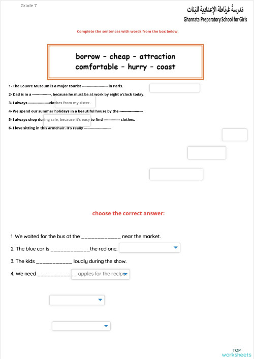 Step by Step G7. Interactive worksheet | TopWorksheets