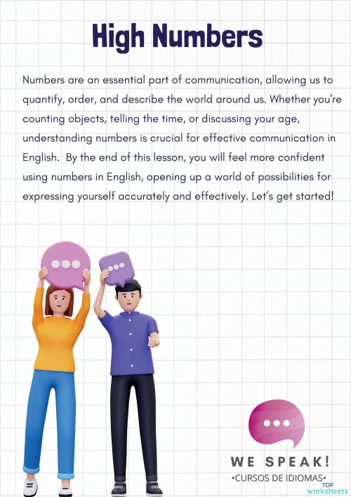 High Numbers with examples. Interactive worksheet | TopWorksheets