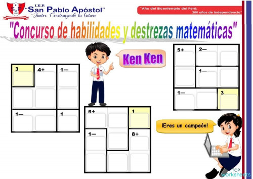 Final - KEN KEN - desempate - 2do - JD. Ficha interactiva | TopWorksheets