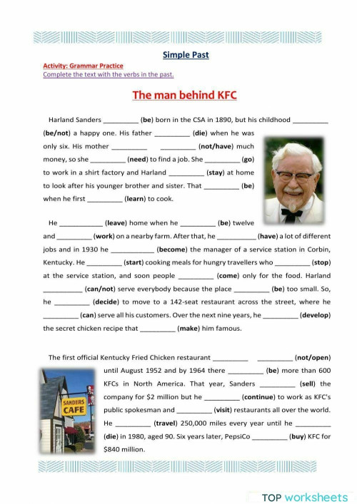 Access 8 - T1 - U4 - L4 - Past Simple. Interactive worksheet ...