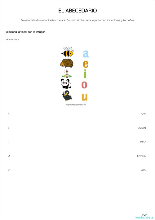 EL ABECEDARIO. Ficha interactiva | TopWorksheets