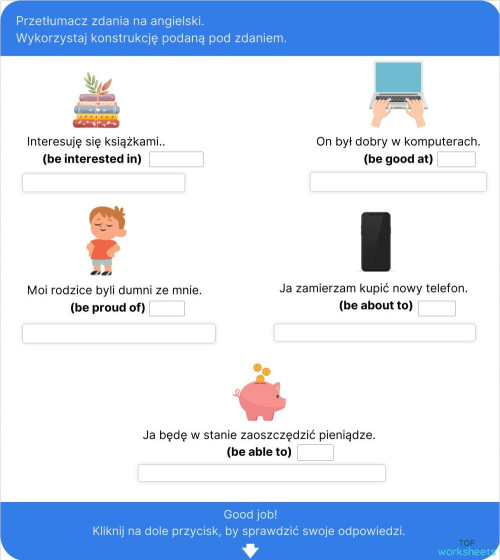 g100 - svo miejsce czas - 2. Interactive worksheet | TopWorksheets
