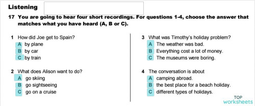 On Screen 2 Unit 2 Test. Interactive worksheet | TopWorksheets