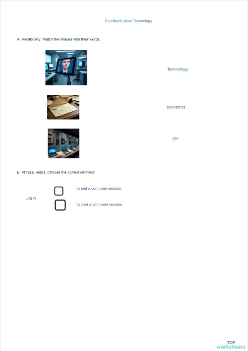 Techonology. Interactive worksheet | TopWorksheets