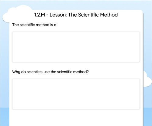 1.2.M - Lesson: The Scientific Method. Interactive worksheet ...
