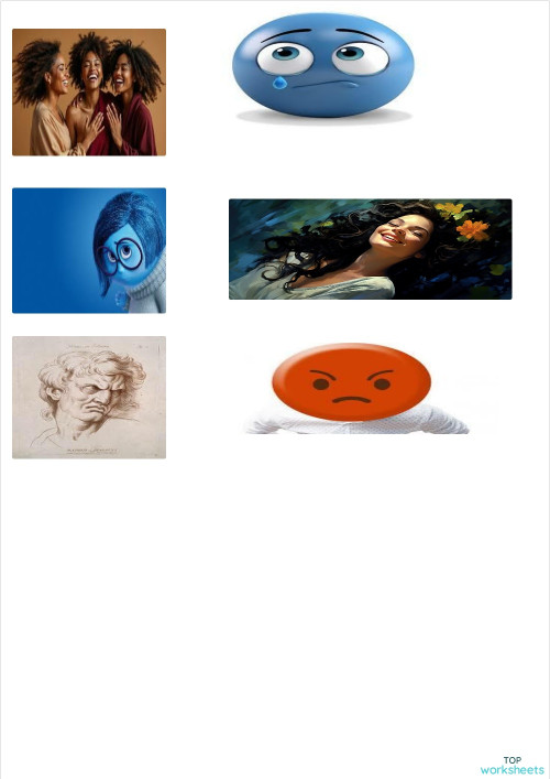 FEELINGS match them. Interactive worksheet | TopWorksheets