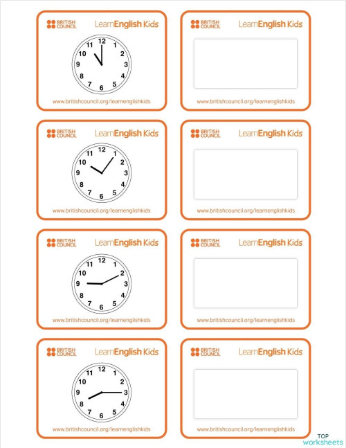 Telling the time#2. Interactive worksheet | TopWorksheets