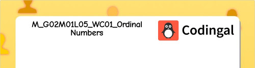 M_G02M01L05_WC01_Ordinal Numbers. Interactive worksheet | TopWorksheets
