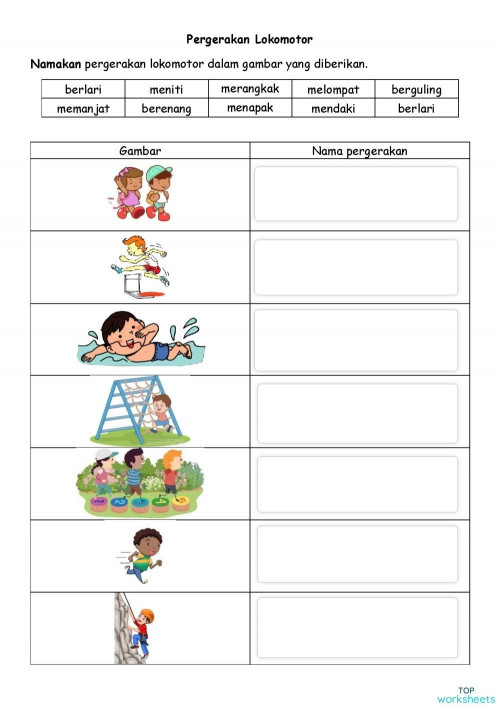 Rekreasi dan Kesenggangan: interactive worksheets and online exercises ...