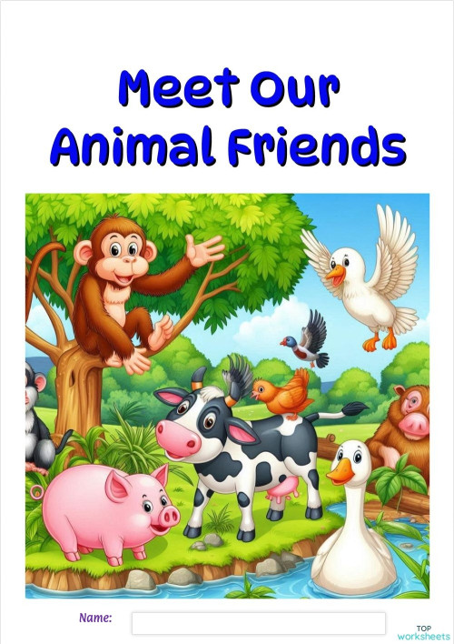 Meet Our Animal Friends - Pigs. Interactive worksheet | TopWorksheets