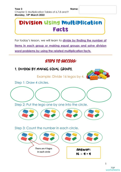 Year 3 Week 11 (a). Interactive worksheet | TopWorksheets