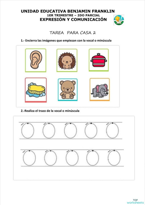 VOCAL O MINÚSCULA: fichas interactivas y ejercicios online | TopWorksheets