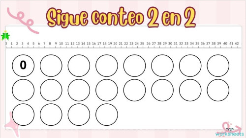 Tarea Conteo 2 en 2 y 3 en 3_Mtra. Faby. Ficha interactiva | TopWorksheets