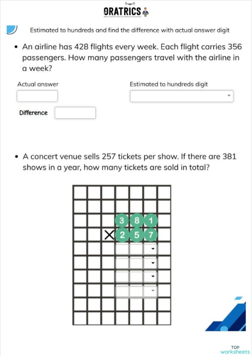 Column Addition Bbbbbb Interactive Worksheet Topworksheets
