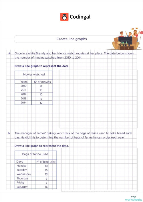 M_G04M21L72_WE02_Create Line graphs. Interactive worksheet | TopWorksheets