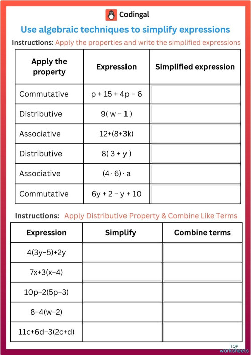 M_G06M08L36_WA01_Simplifying_Expressions_3. Interactive worksheet ...
